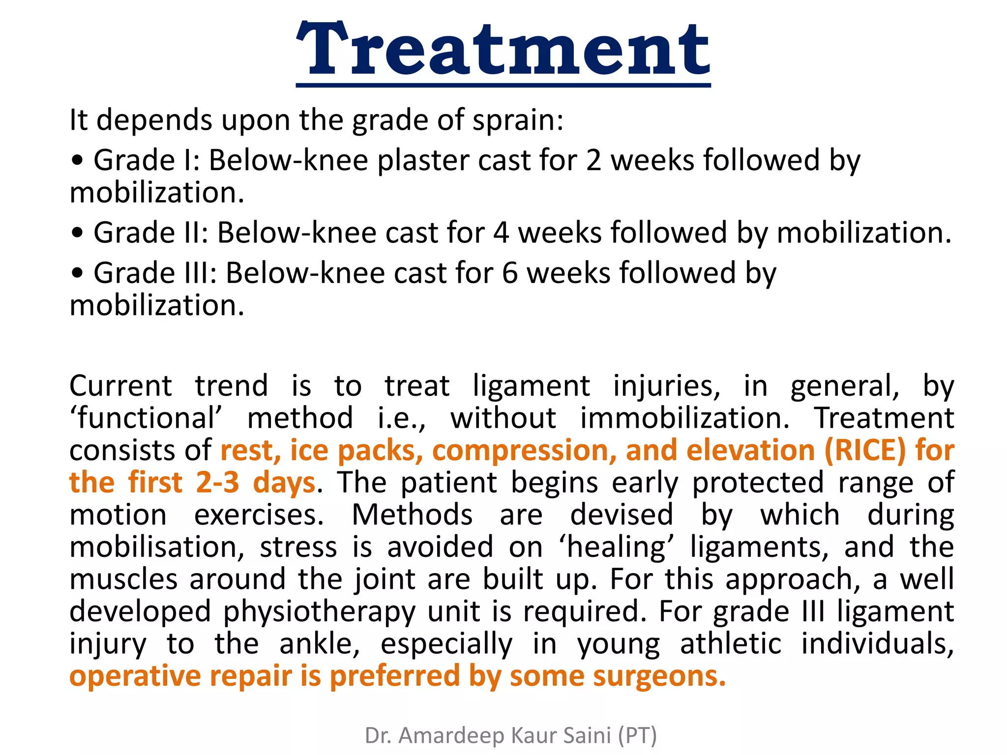 Ankle and foot injuries | PPTX