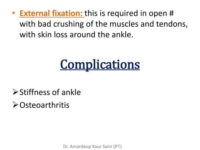 Ankle And Foot Injuries Ppt