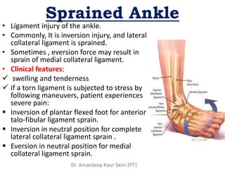 Ankle and foot injuries | PPTX