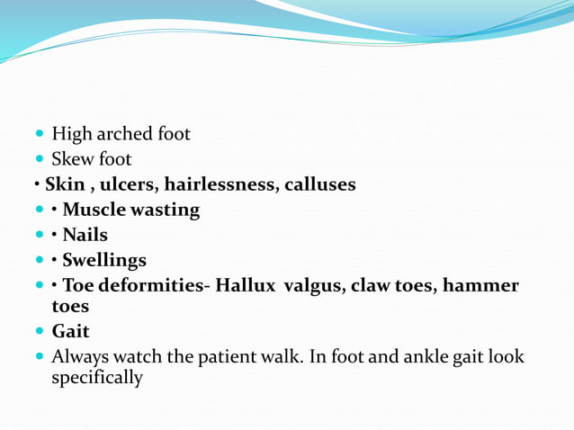 Examination evaluation & Assessment of Ankle & Foot | PPTX