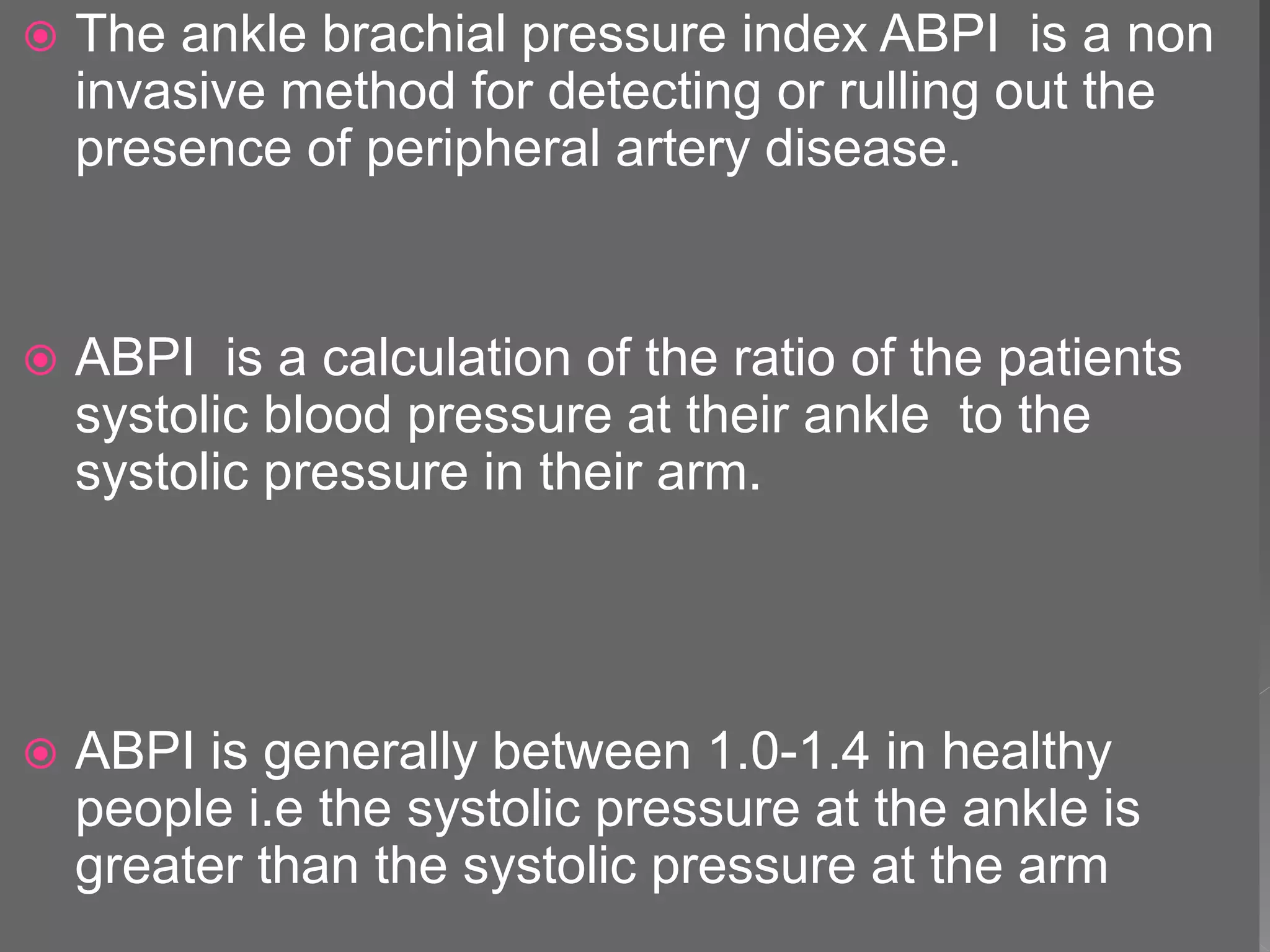 Ankle brachial index | PPTX