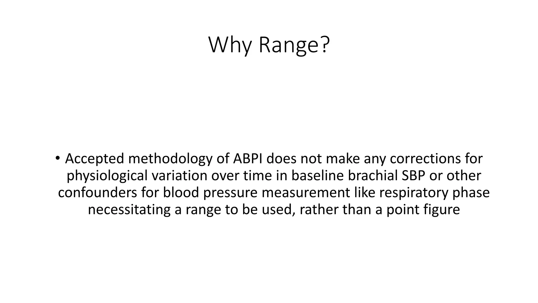 Ankle brachial pressure index (ABPI) | PPTX