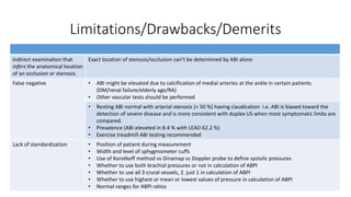 Ankle brachial pressure index (ABPI) | PPTX