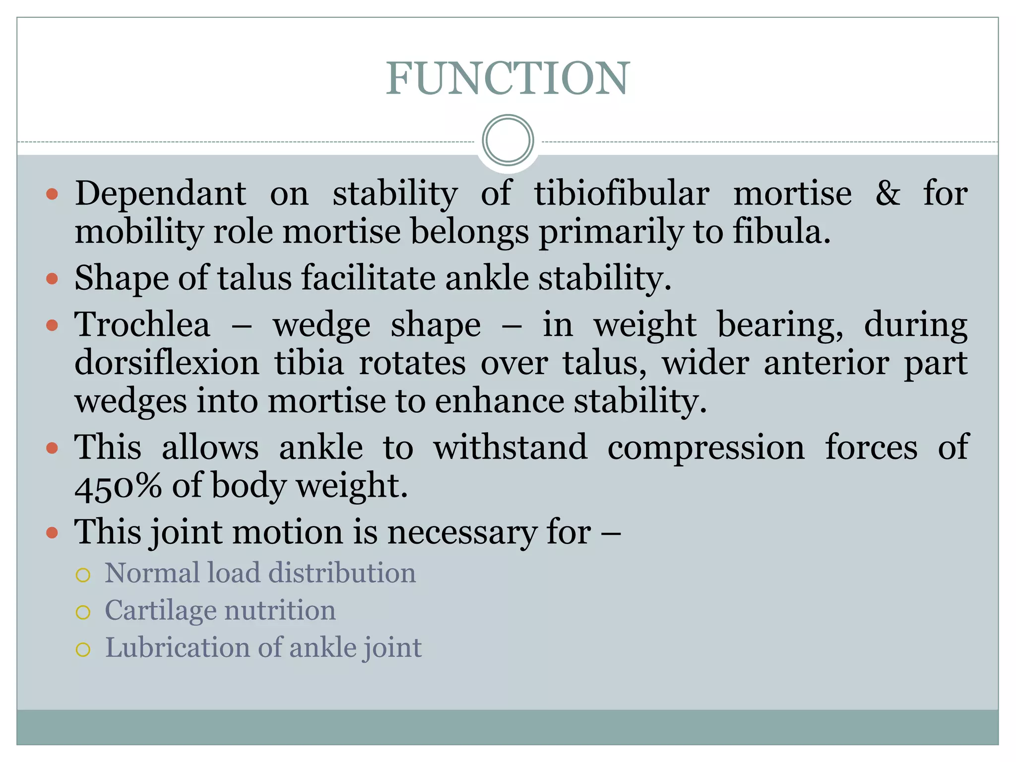Ankle & foot biomechanics | PPTX