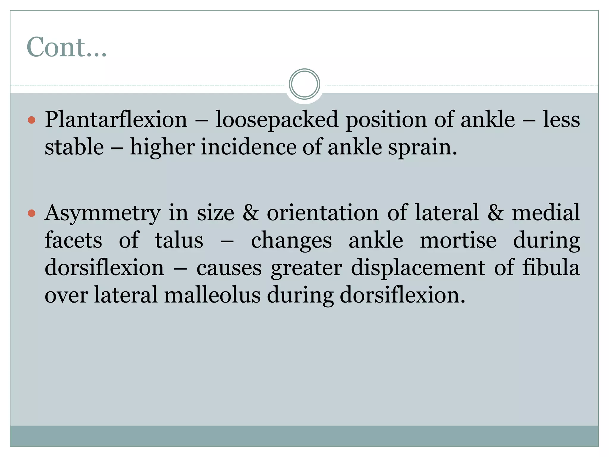 Ankle & foot biomechanics | PPTX