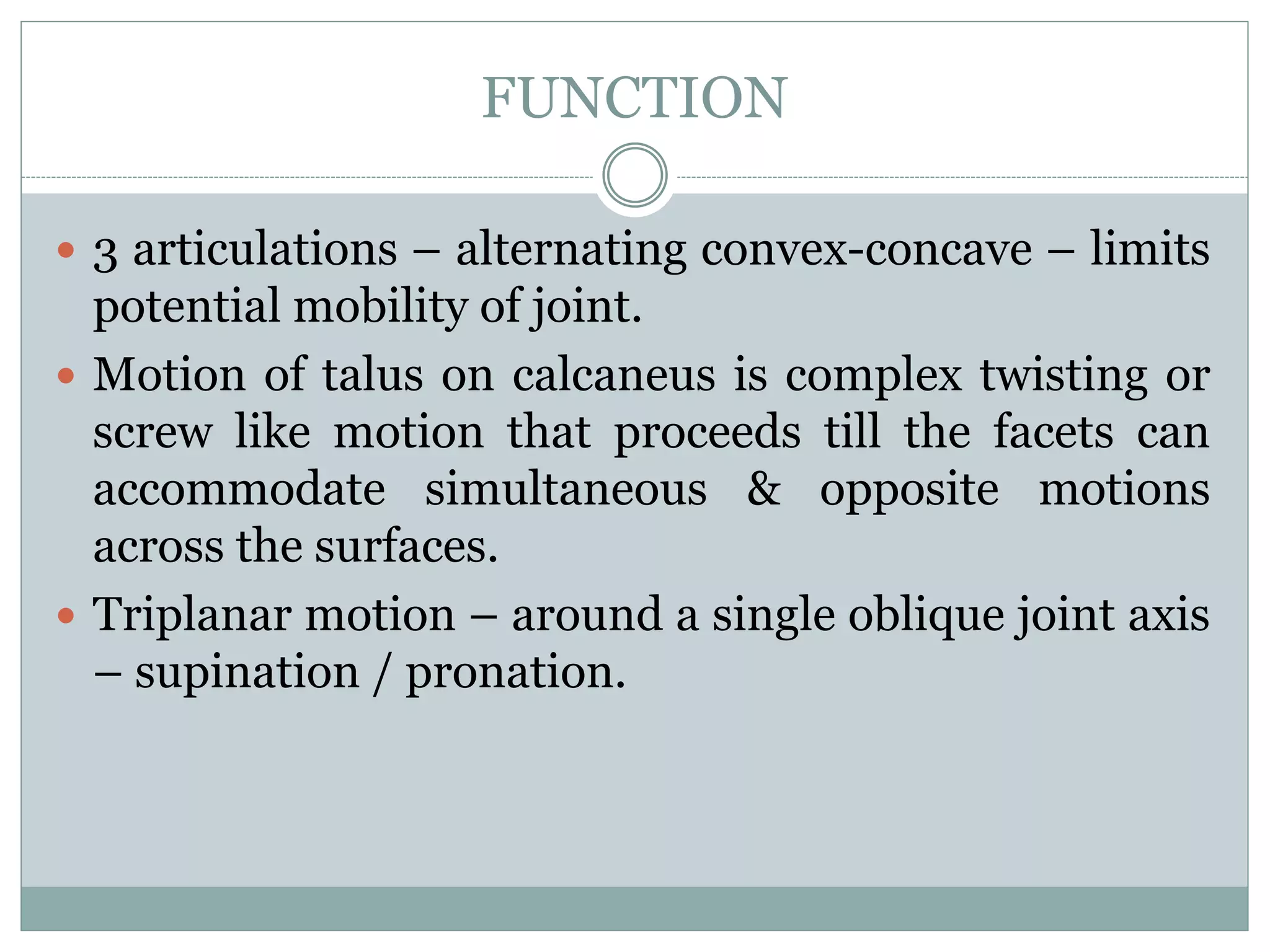 Ankle & foot biomechanics | PPTX