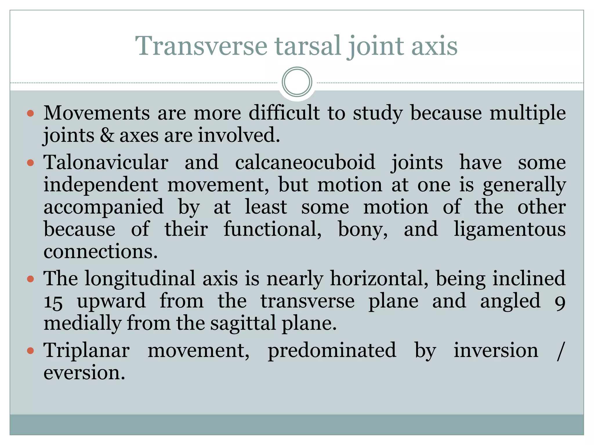 Ankle & foot biomechanics | PPTX