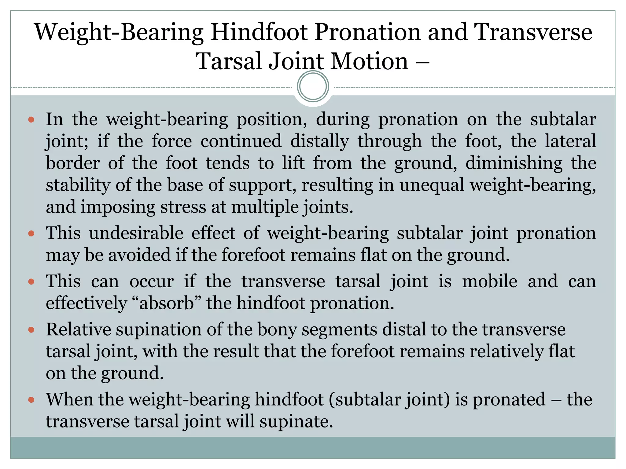 Ankle & foot biomechanics | PPTX