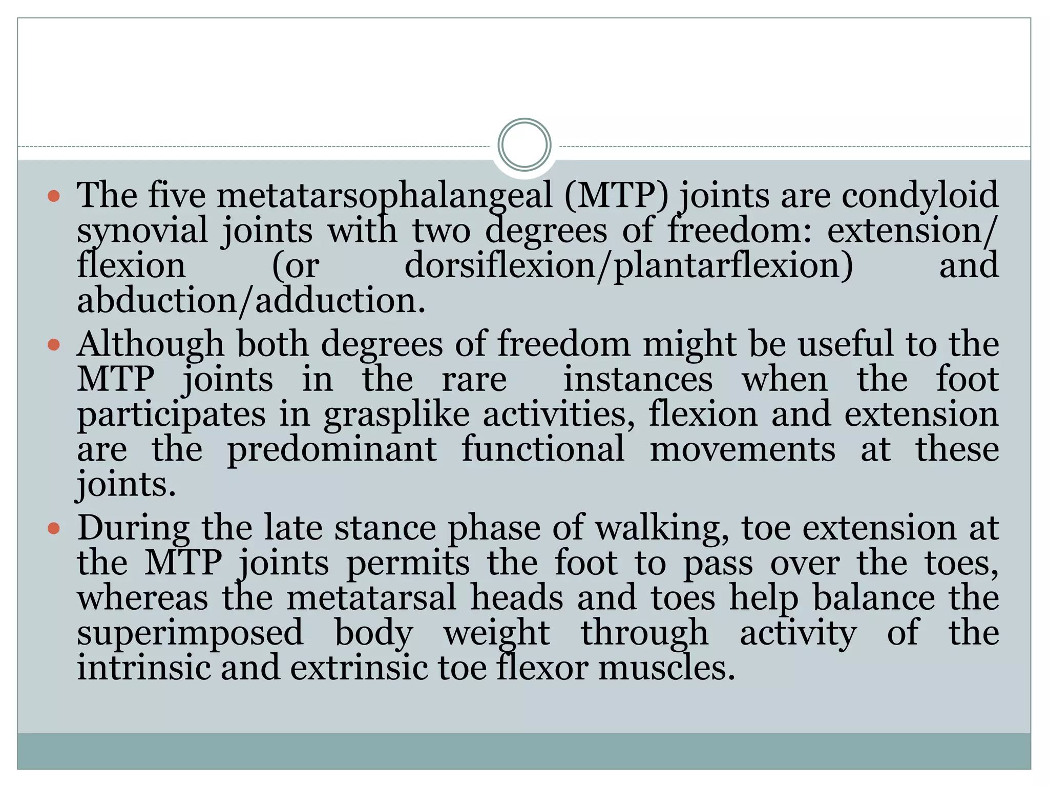 Ankle & foot biomechanics | PPTX