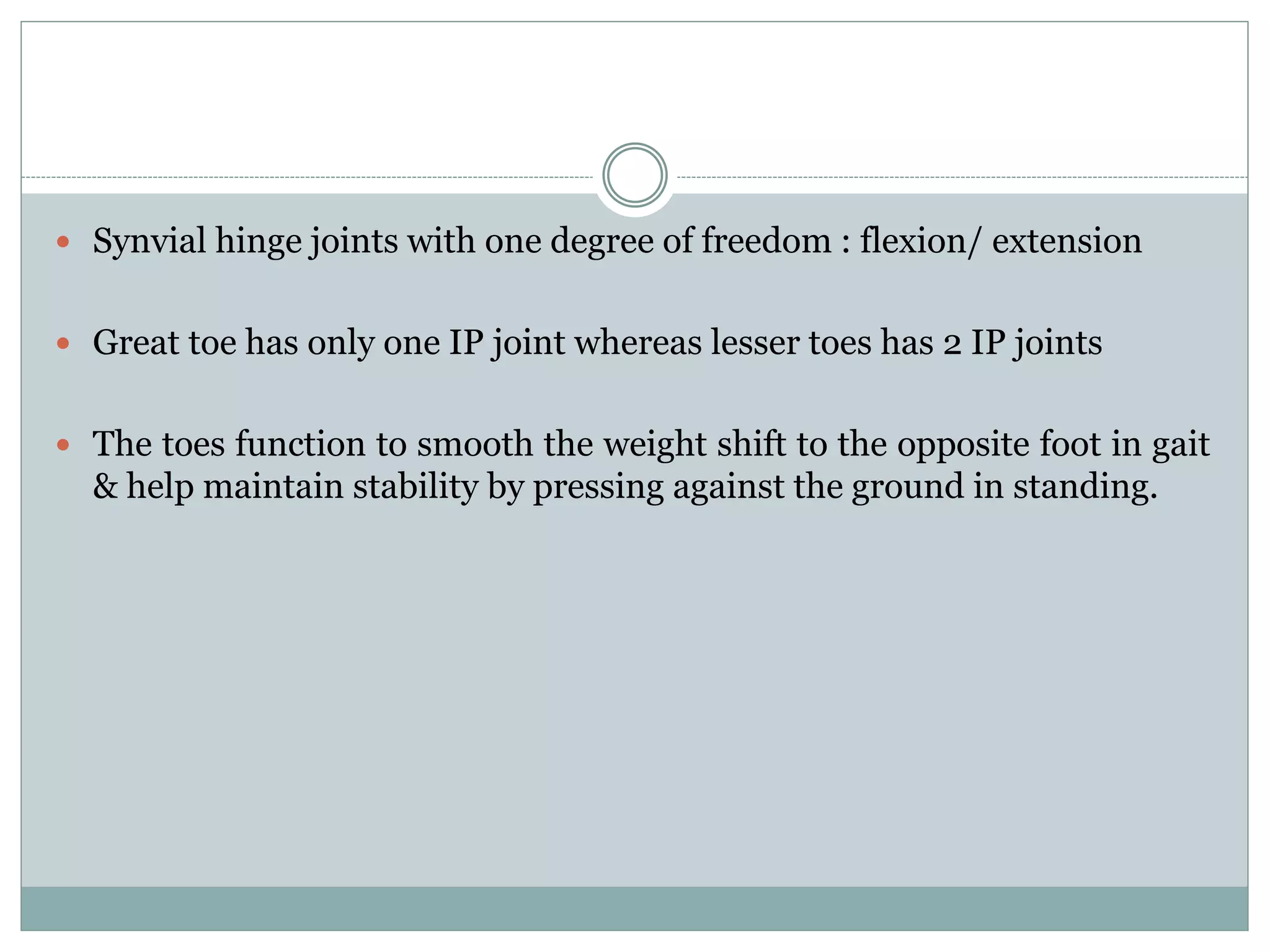 Ankle & foot biomechanics | PPTX