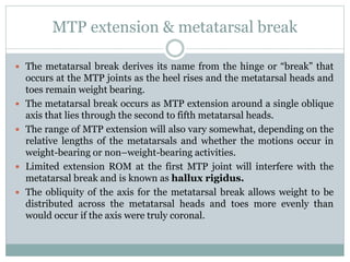 Ankle & foot biomechanics | PPTX