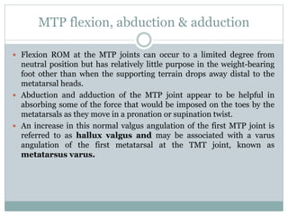 Ankle & foot biomechanics | PPTX