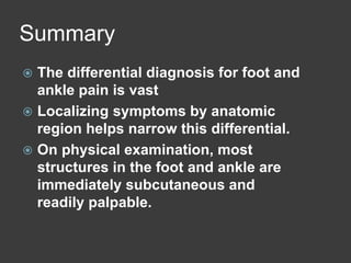Ankle &foot pain | PPTX