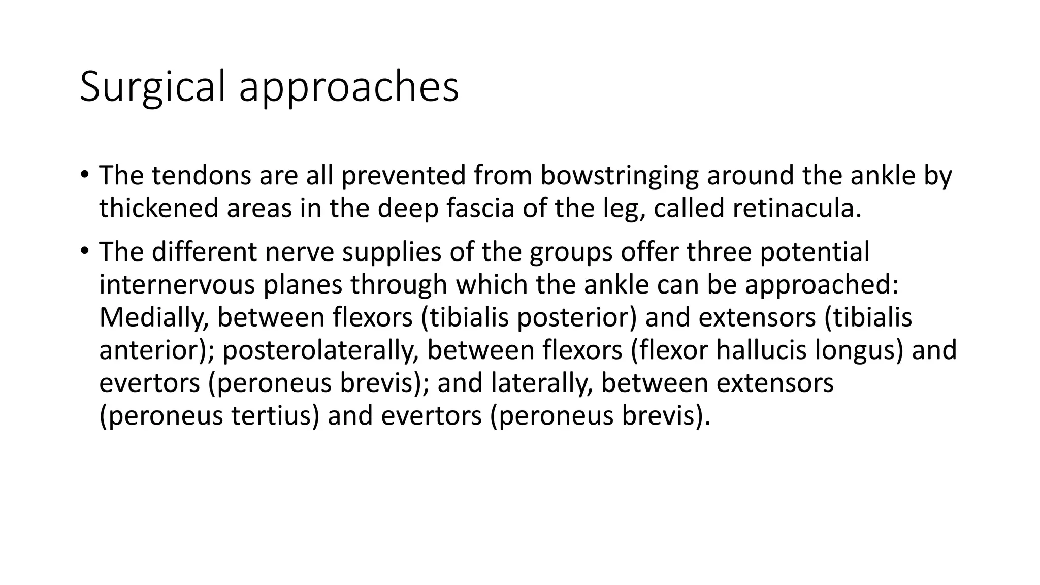 Ankle & Foot Xray & Surgical Approaches | PPTX
