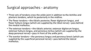 Ankle & Foot Xray & Surgical Approaches | PPTX