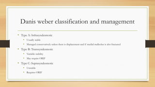 Approach to ankle fractures in district | PPTX