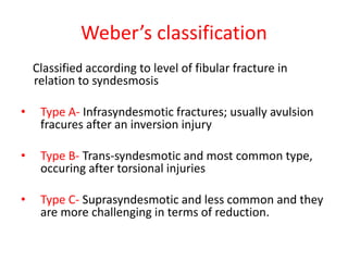 Ankle fractures | PPTX