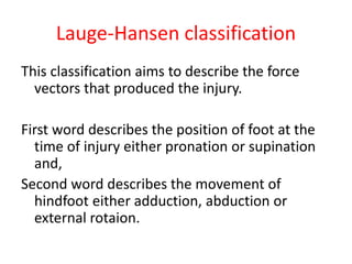 Ankle fractures | PPTX