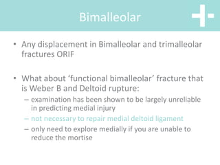 Ankle fractures and dislocations | PPTX