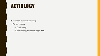 Ankle fractures and how to interpret X-ray | PPTX