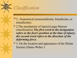 ANKLE FRACTURES, PENATARAN PERAWAT BEDAH | PPT