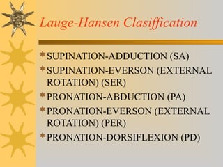ANKLE FRACTURES, Anatomi, Stability, Main Ligamentous system | PPT