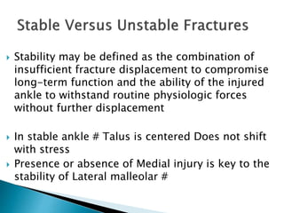 Ankle fractures management | PPTX