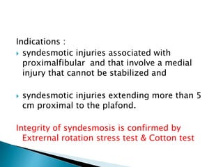 Ankle fractures management | PPTX