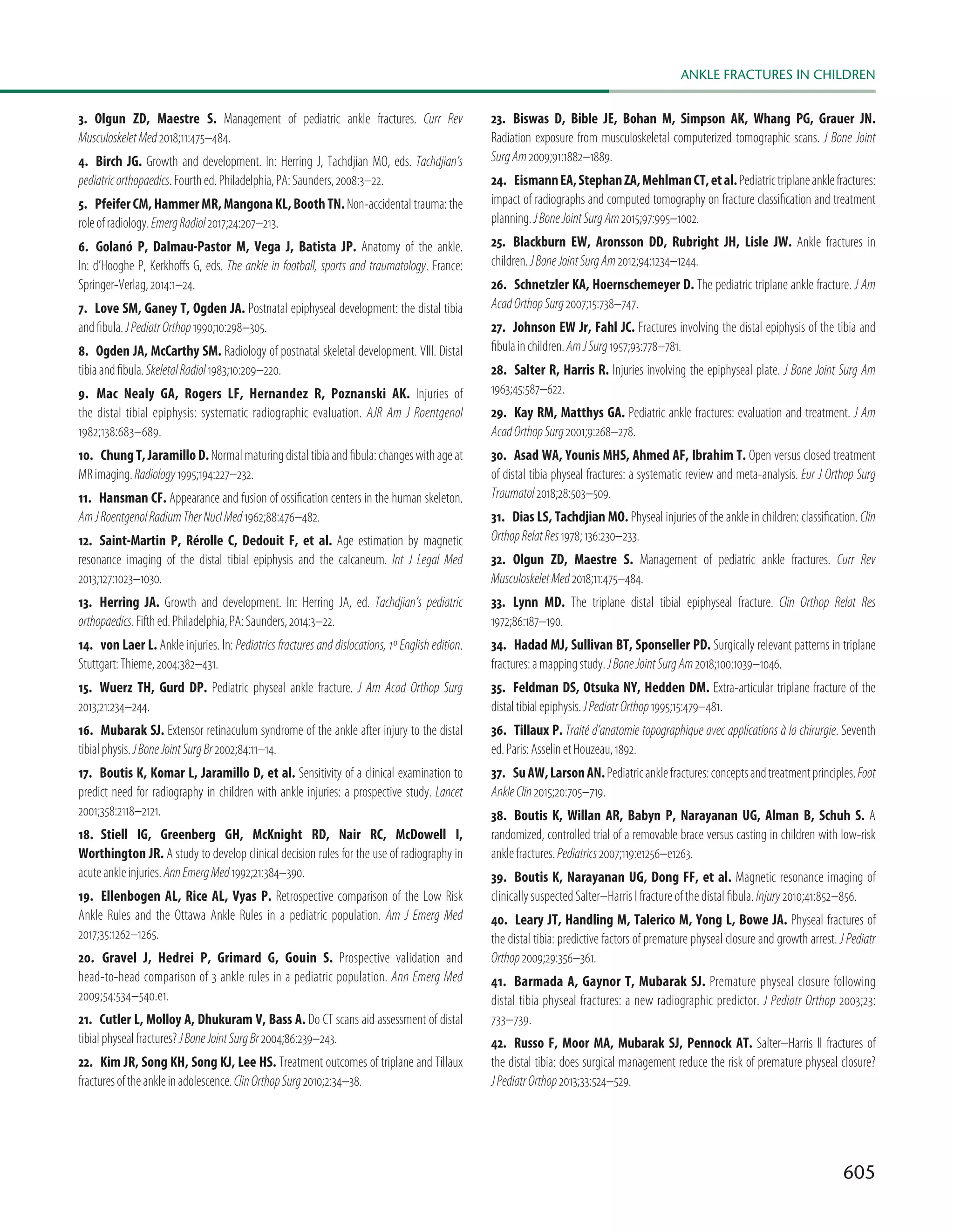 Ankle fractures in children 2021 | PDF