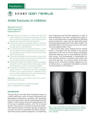 Ankle fractures in children 2021 | PDF