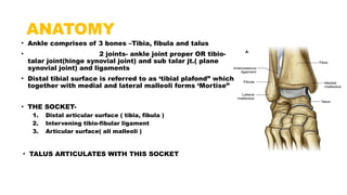 injuries around the ankle joint , orthopaedics | PPTX