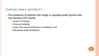Ankle instability | PPTX