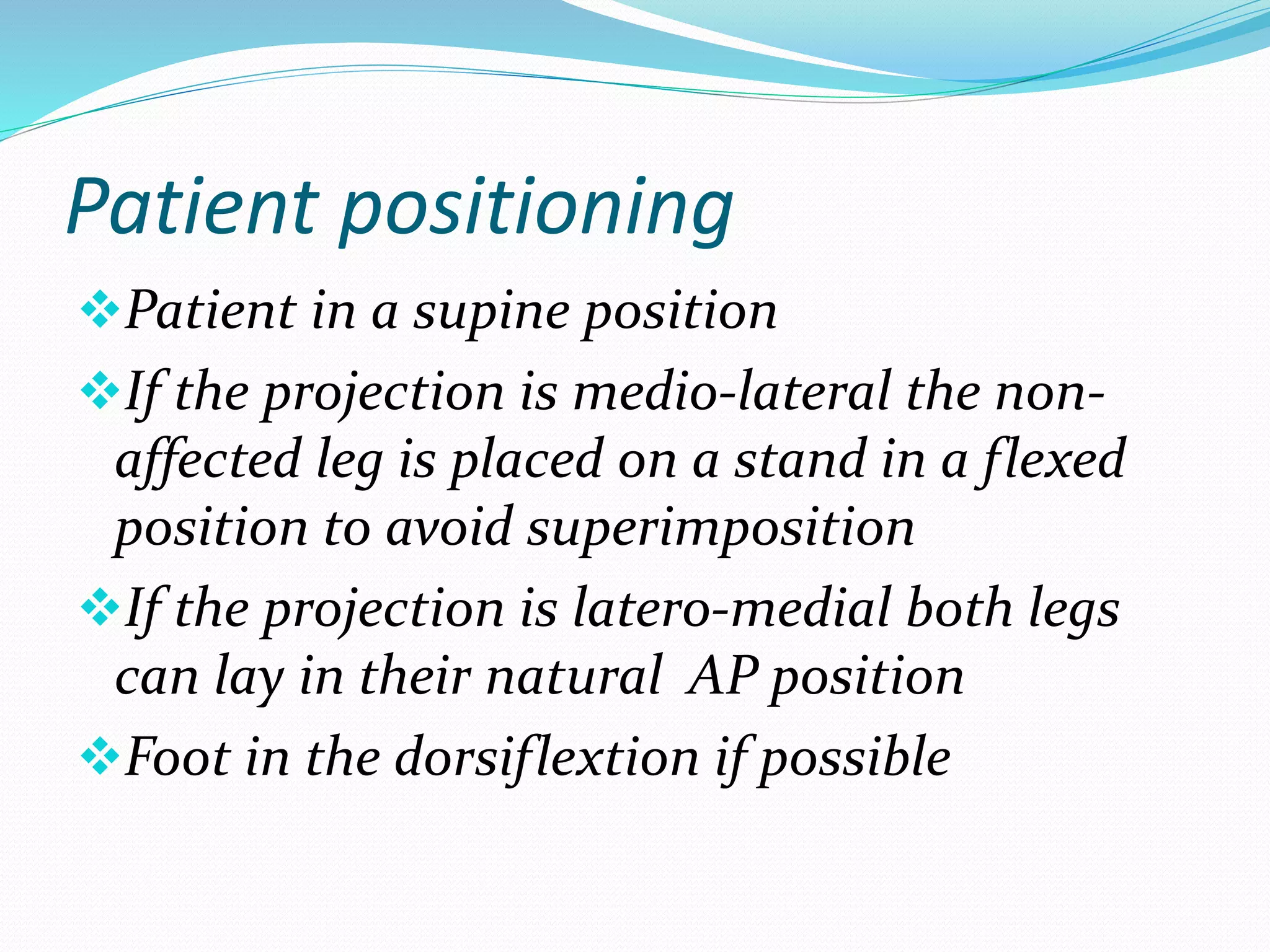 RADIOGRAPHIC VIEWS OF ANKLE JOINT | PPTX