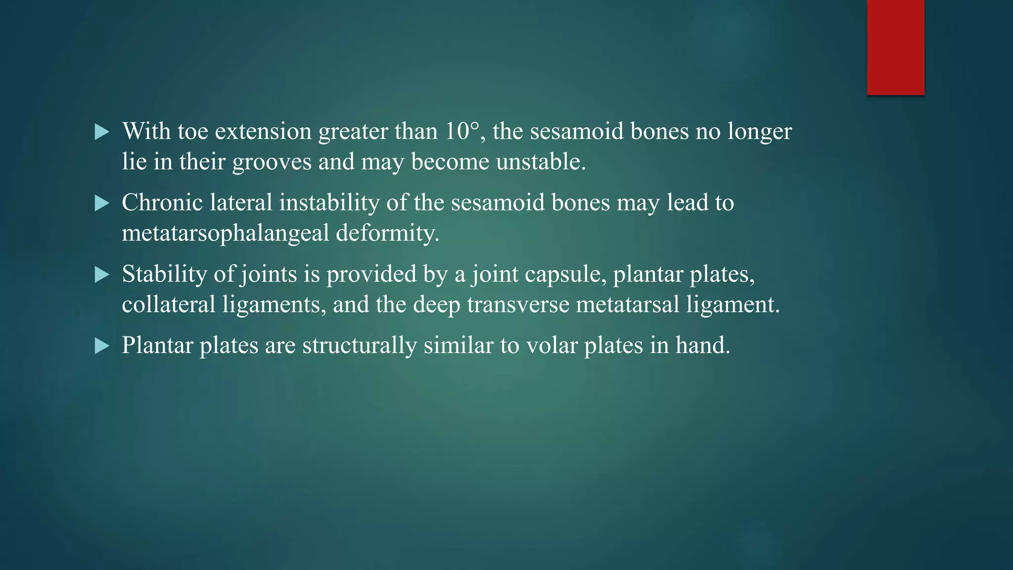 biomechanics of tarsometatarsal joint, metatarsophalangeal joint ...