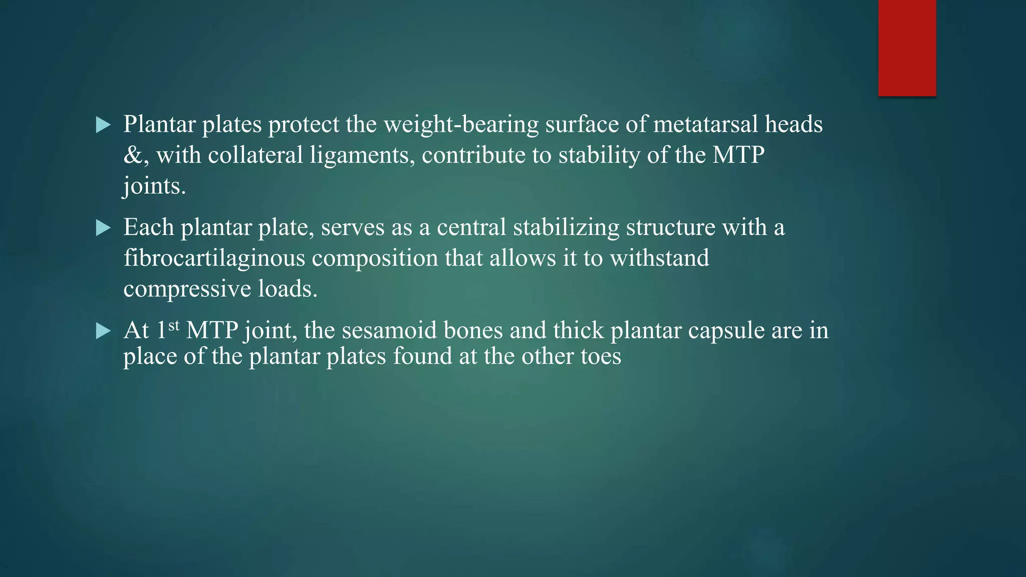 biomechanics of tarsometatarsal joint, metatarsophalangeal joint ...
