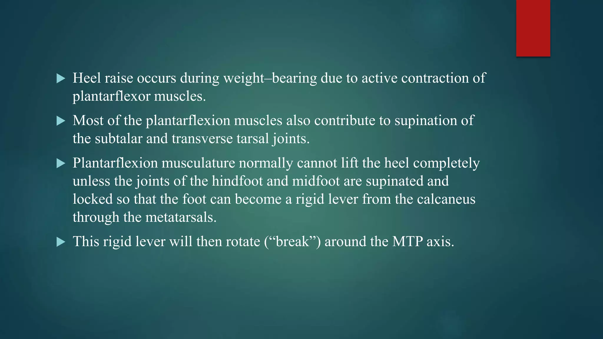 biomechanics of tarsometatarsal joint, metatarsophalangeal joint ...