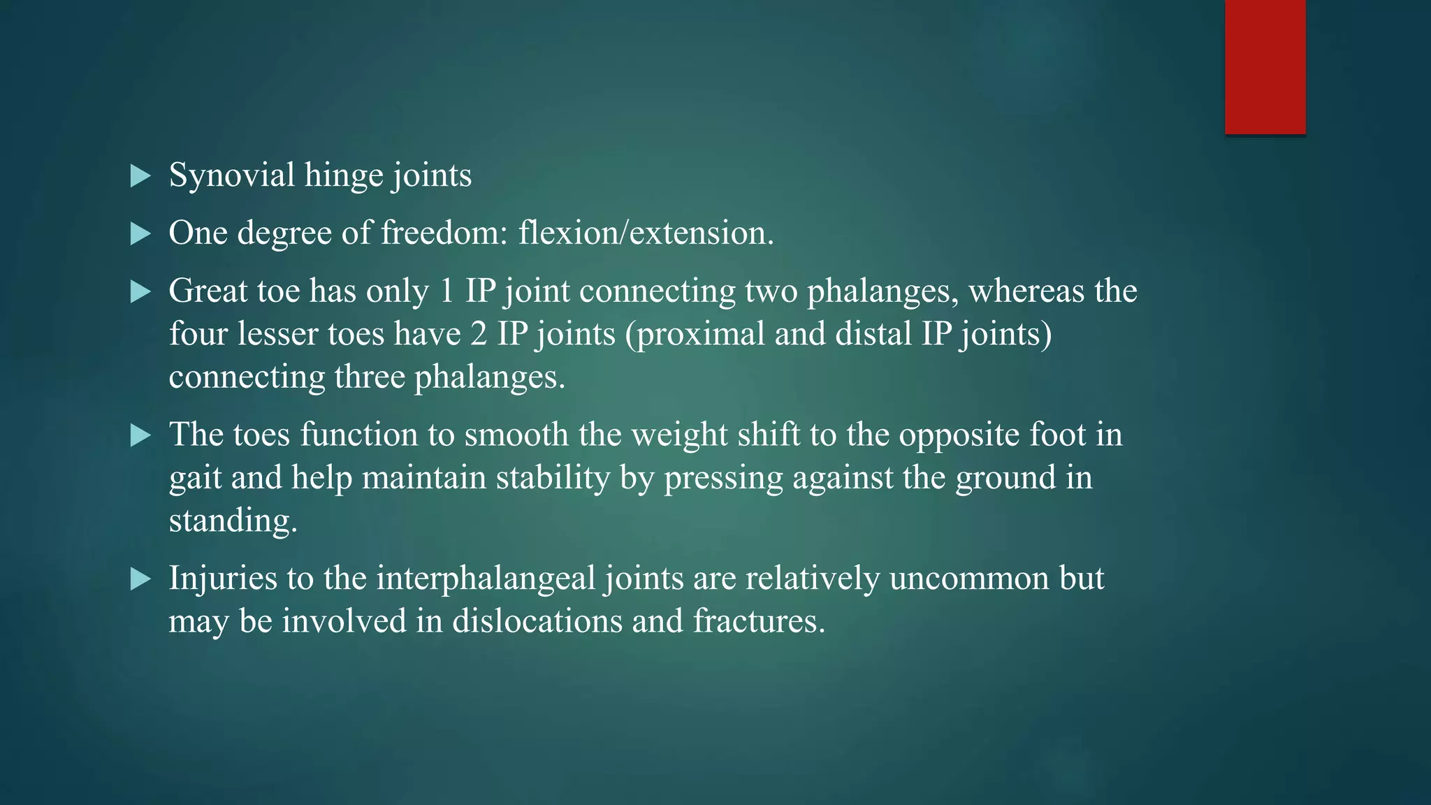 biomechanics of tarsometatarsal joint, metatarsophalangeal joint ...