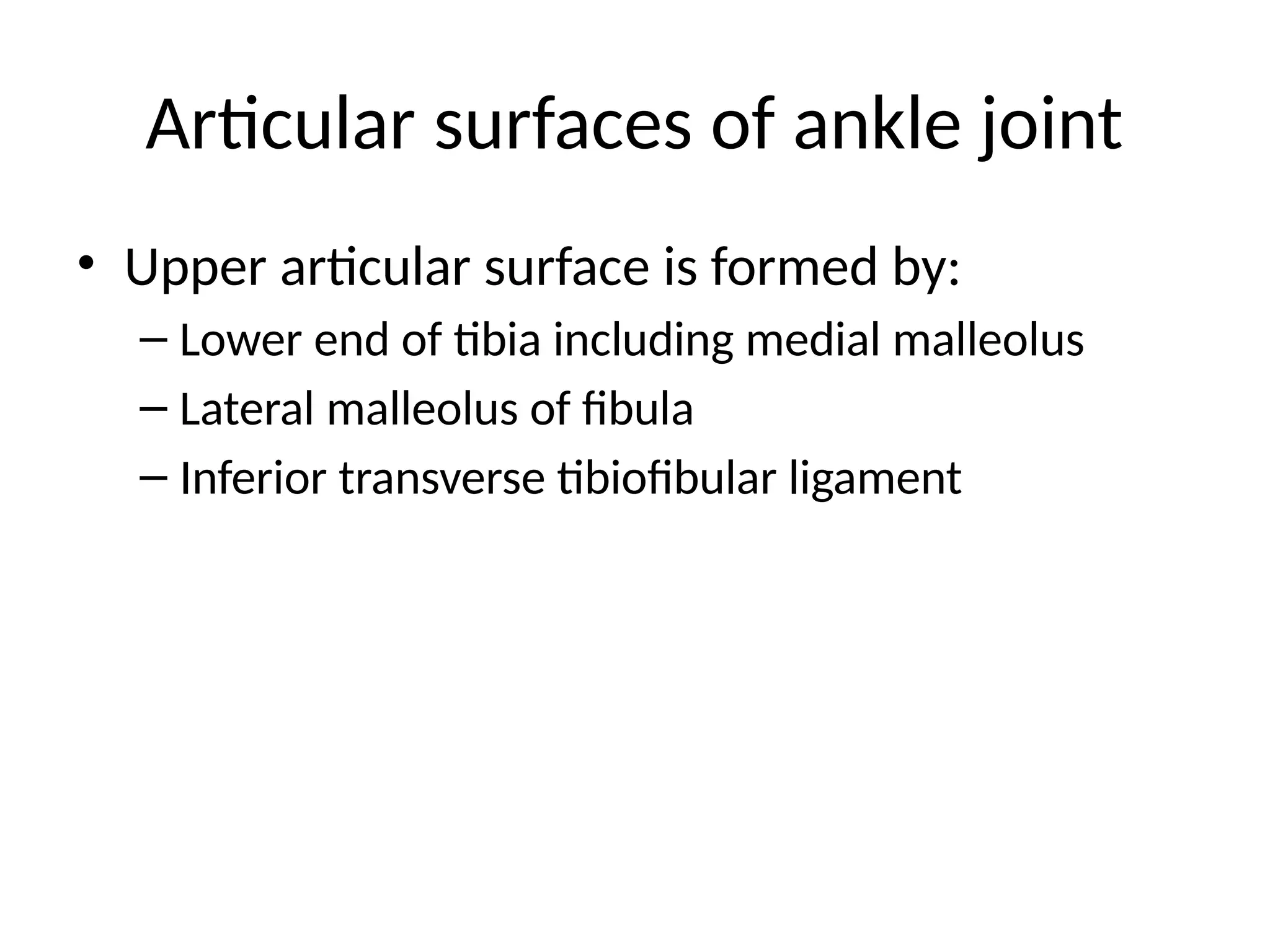 Ankle joint sharira rachana. Dr. saraswathi pptx | PPTX
