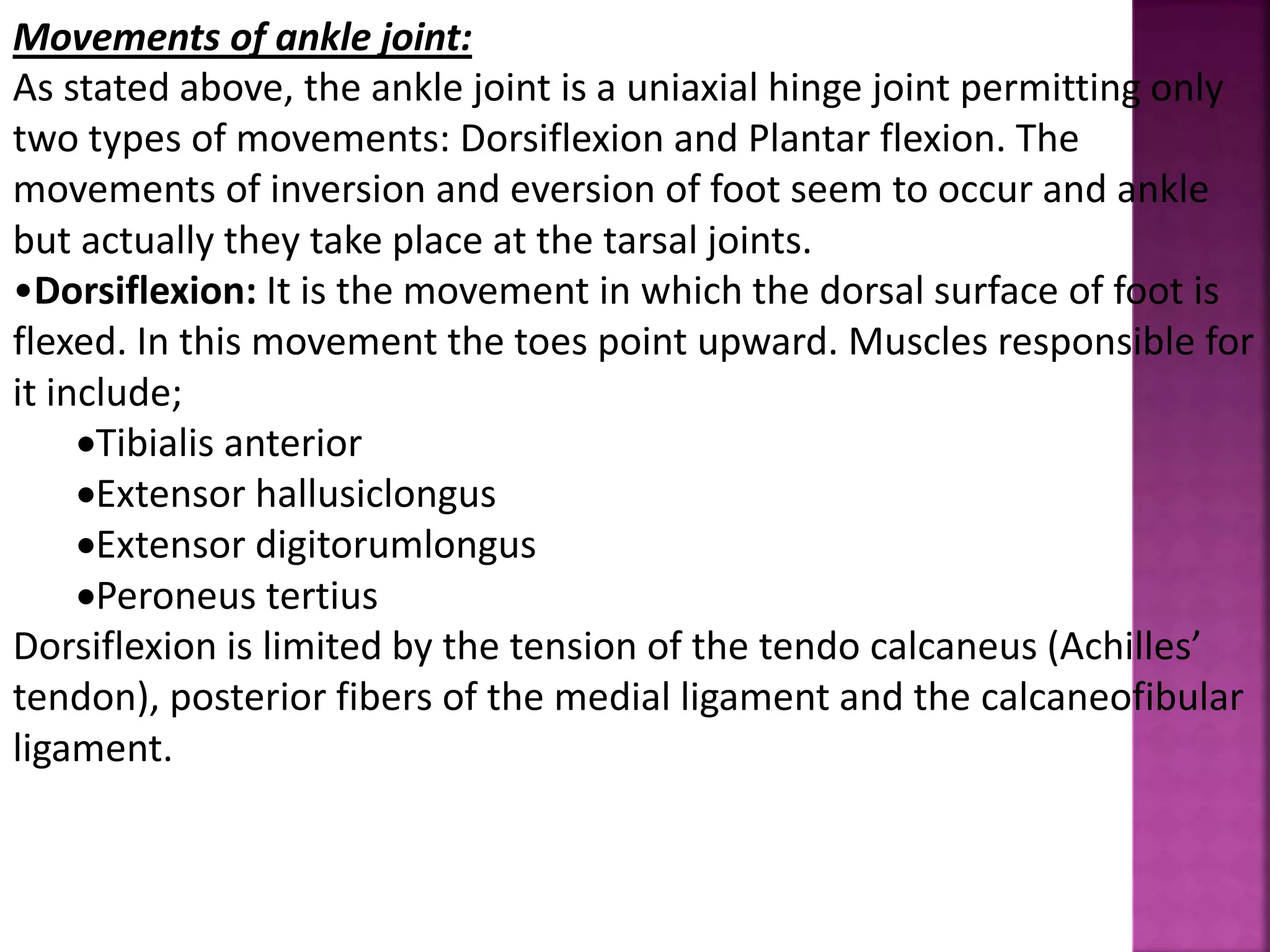 Ankle joint anatomy | PPTX