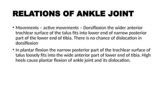 Ankle joint anatomy and biomechanics .pptx
