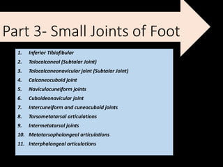 Ankle joint and joints of foot | PPTX