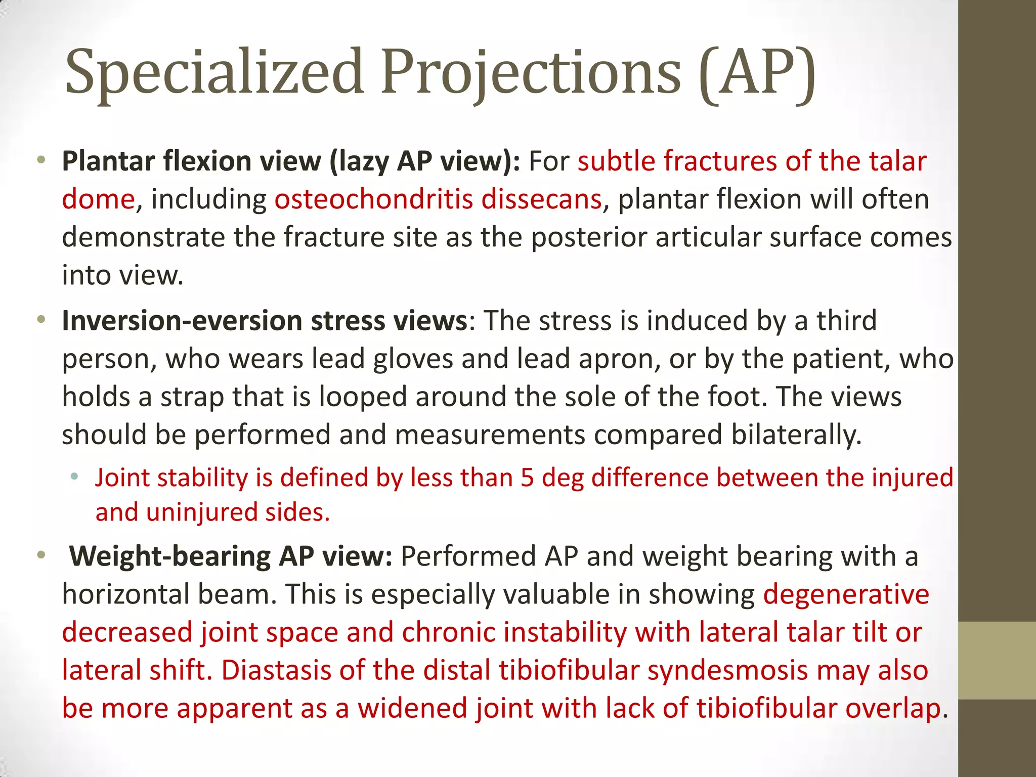 Ankle joint radiography | PPTX