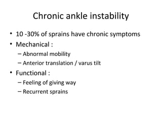 Ankle ligament injuries - Derek Park | PPT