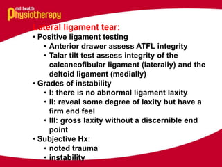 Ankle pain workshop | PPT
