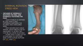 Radiological Features for Evaluation of the Ankle | PPTX