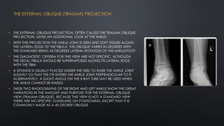 Radiological Features for Evaluation of the Ankle | PPT