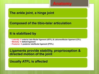 Ankle sprain | PPTX