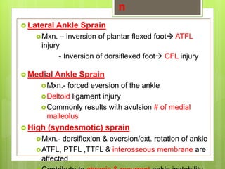 Ankle sprain | PPTX