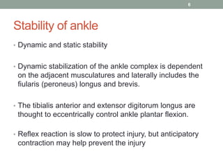 Ankle instability, ankle sprain | PPTX