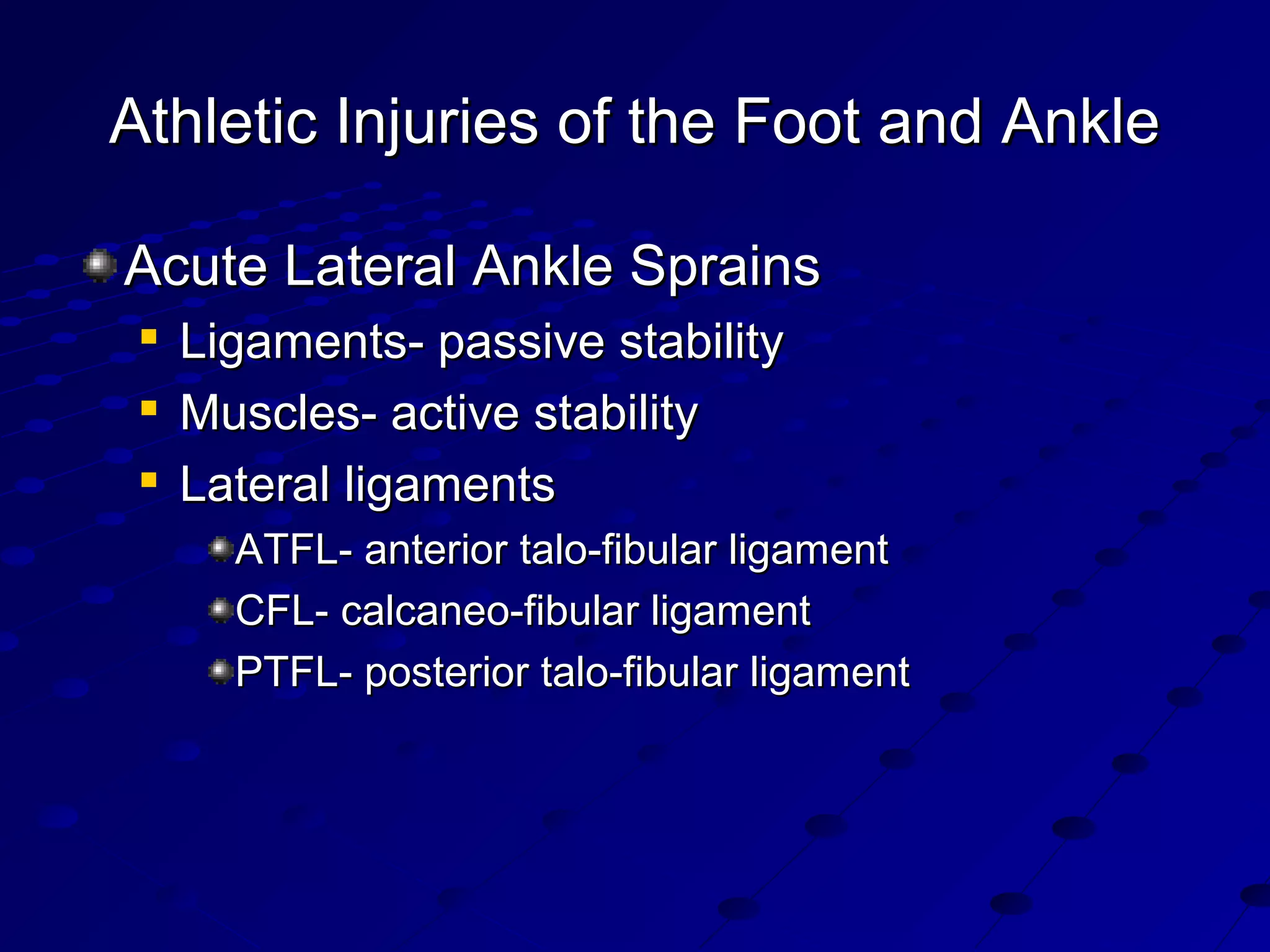 Ankle sprains | PPT